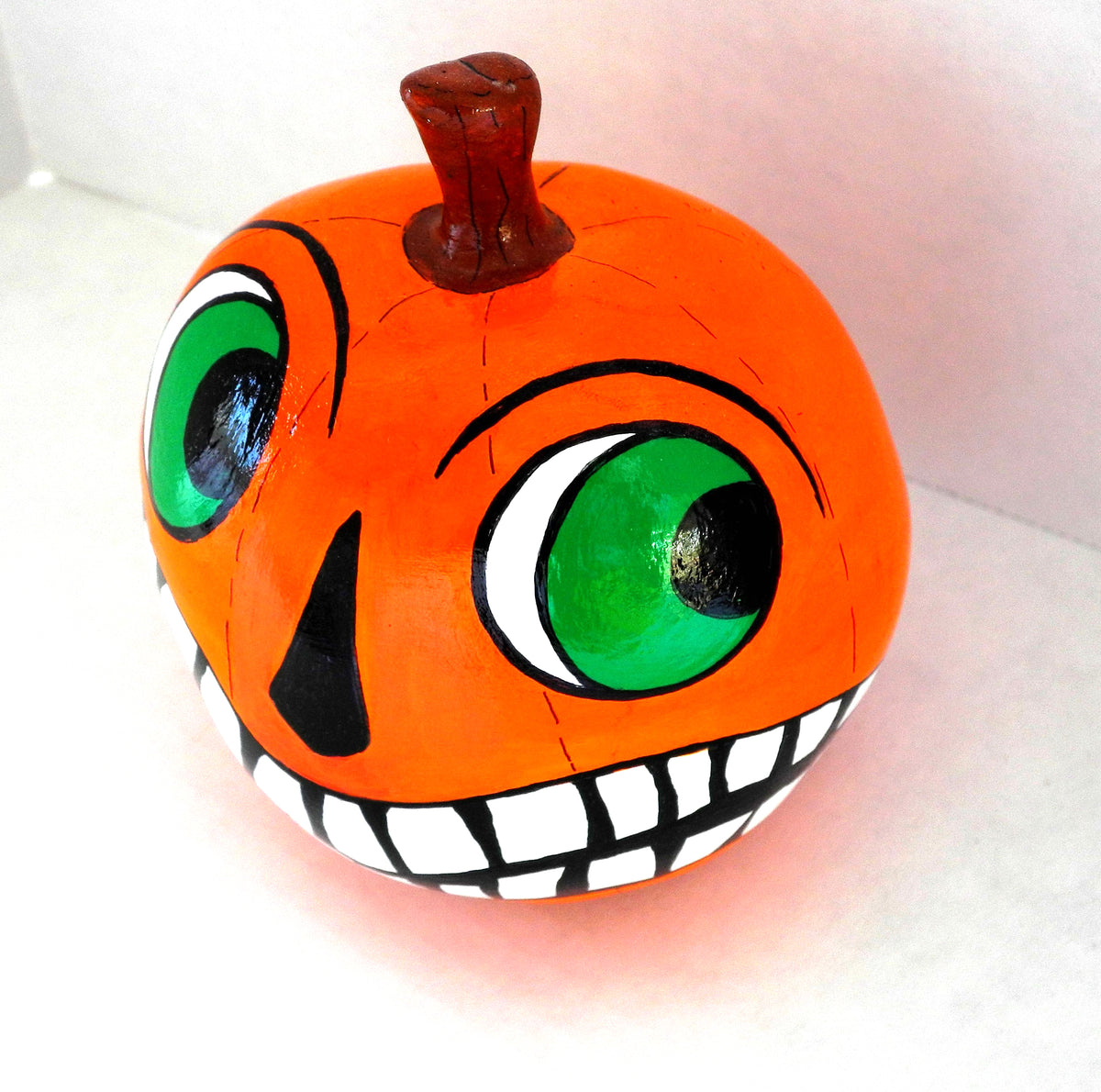 Big Guy paper clay Pumpkin Orange Green and White – Gad Zukes Designs